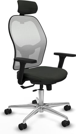 Piqueras y Crespo Ergonomischer Stuhl, Schwarz, mit 3D-Armlehnen, h&ouml;henverstellbare Lendenwirbelst&uuml;tze und h&ouml;henverstellbares Kopfteil, Neigung und Neigung, ausgestatte