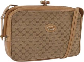 Gucci Sac bandouli&egrave;re vintage Micro Small GG Canvas Pre-owned - Femme - Pre-owned - Beige - Taille: ONE Size