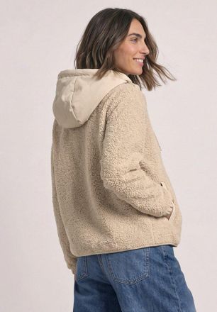 Street One Fellimitatjacke mit abnehmbarer Kapuze