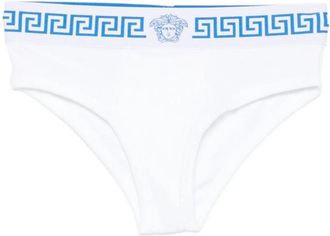 Versace Gerippte Slips aus Baumwolljersey - - Underwear - Damen - Wei&szlig; - L