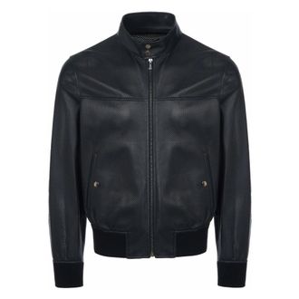 Bally Perforated Leather Jacket - - Jackets - Herren - Schwarzk - M