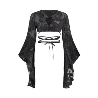 Roberto Cavalli Ornamental Top - - Blouses & Shirts - Damen - Schwarzk - L