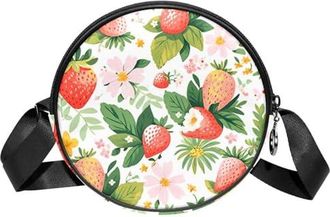 Generic Petit sac &agrave; bandouli&egrave;re Circle pour femme, petit sac &agrave; bandouli&egrave;re avec fermeture &eacute;clair, bretelles r&eacute;glables, sac &agrave; main rond d&eacute;contract&eacute; pour femmes