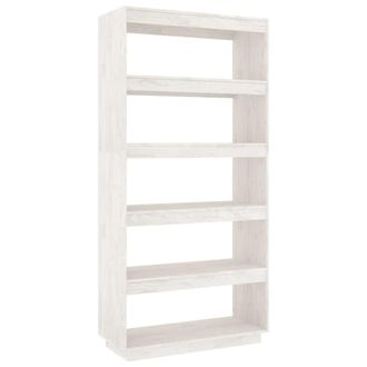 Generic Massivholz Kiefer B&uuml;cherregal, Regal, Standregal, Aktenregal, B&uuml;roregal, Raumtrenner Aufbewahrung f&uuml;r Wohnzimmer(Nat&uuml;rlich 40x35x71cm) (Wei&szlig; 23)