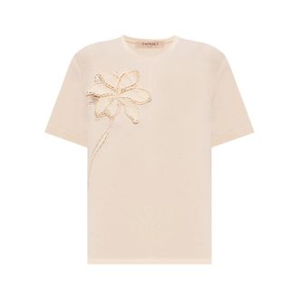 Twinset Damen, Oberteile, Beige, LGr&ouml;&szlig;e