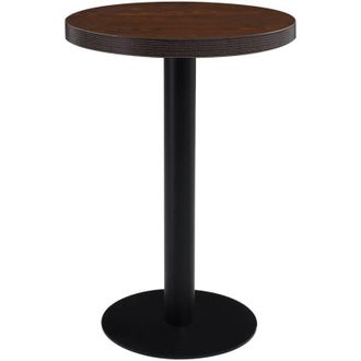 vidaXL Table de bistro Marron fonc&eacute; 60 cm mdf