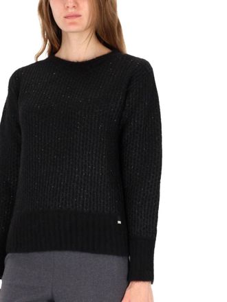 Herno Metallic Sequin Jersey Sweater - Black