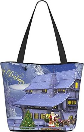AOOEDM Joyeux No&euml;l Mesdames Shopping Bag 13x11x7in.The Perfect Valentines Day Gift.It Is The Best Valentines Day Gift for Mom, Daughter, Wife,Etc