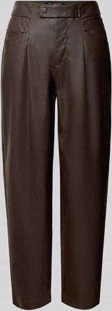 Buena Vista Wide Leg Kunstlederhose mit Bundfalten