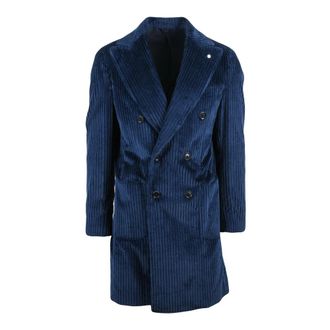 L.B.M. 1911 Samtmantel - - Coats - Herren - Blau - S