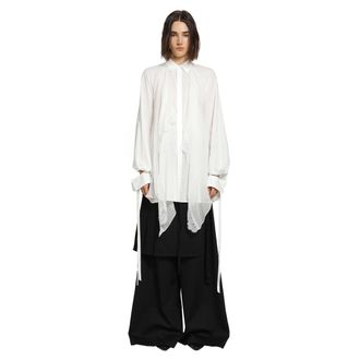 Ann Demeulemeester Sini Shirt with Silk Crepon Drap