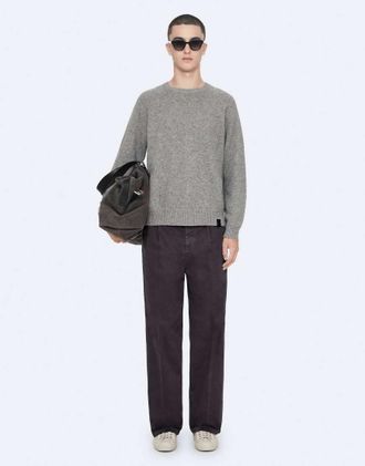 AllSaints Aston Wide-Chino in Anthrazitschwarz