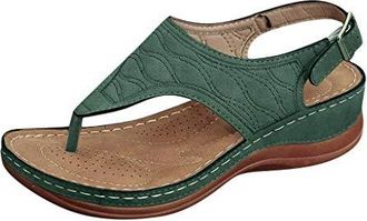 Generico Sandales Mode Femmes Style Romain Mode Léger Tongs De Mer Anti-dérapant Confortable Élégant Sandales Respirant Vintage Été Casual Sandales De Marche P