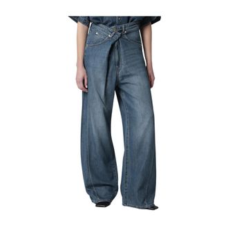 Darkpark Ines Fold Over Denim - - Jeans - Damen - Blau - W26