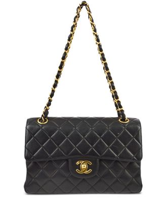 Chanel sac porté épaule Double Sided Classic Flap (1995) - Noir