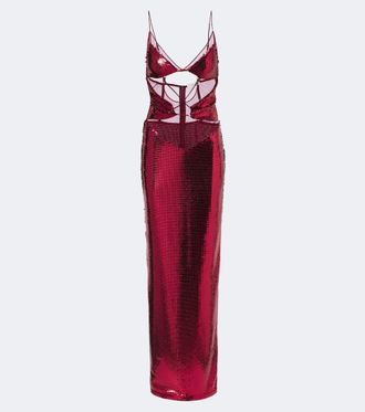 Nensi Dojaka Robe mit Pailletten