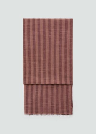 Mango Foulard coton orange br&ucirc;l&eacute; - Femme - Taille unique - MANGO