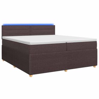 vidaXL Letto Box Spring Con Materasso Marrone Scuro 200 X 200 Cm Vidaxl