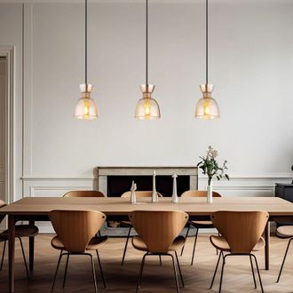 Globo Lighting Globo Lighting - Lampe suspendue lampe suspendue lampe de salle à manger plafonnier métal verre ambre