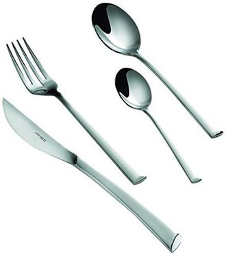 Bugatti IN-077S50MB Caprera Ménagère de 24 Pièces Service de Table Acier 39 x 27 x 5 cm