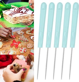 Generic Outils de d&eacute;coration de cookies, aiguille &agrave; m&eacute;langer le sucre, outils de gla&ccedil;age de cookies pour la p&acirc;tisserie - 13 cm (bleu)