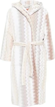 Missoni Home Femme, V&ecirc;tements de nuit et de d&eacute;tente, Beige, Taille: 40 FR Giacomo Hooded Bathrobe