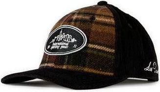 Les Deux Casquette bi-mati&egrave;re avec patch en laine m&eacute;lang&eacute;e