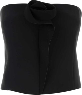 Giorgio Armani Femme, Tops, Noir, Taille: 38 FR Satin Bodice