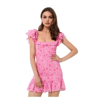 LoveShackFancy Blumiges Minikleid Kodie Stil - - Dresses - Damen - Rosa - L