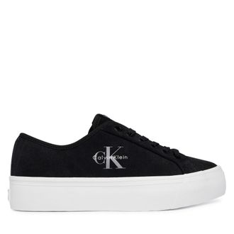 Calvin Klein Sneakers Calvin Klein Vulc Flatf Laceup Suede HW0HW03088 Schwarz