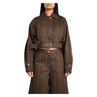 Msgm Msgm, Damen, Jacken, Braun, SGr&ouml;&szlig;e