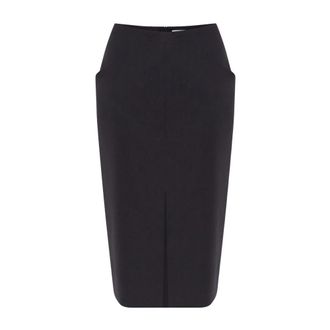 Balmain Wollfaltenrock - - Skirts - Damen - Schwarzk - XS