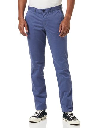 Tommy Hilfiger Herren Bleecker Th Flex Satin GMD Hose, Faded Indigo, 28W x 29L