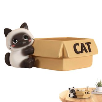 Generico S&uuml;&szlig;igkeitenschale f&uuml;r Katzen, Katzenfigur mit Ablagefach, Harzschale f&uuml;r Schl&uuml;ssel, f&uuml;r S&uuml;&szlig;igkeiten und dekorative Gegenst&auml;nde im Flur, Wohnzimmer, Es