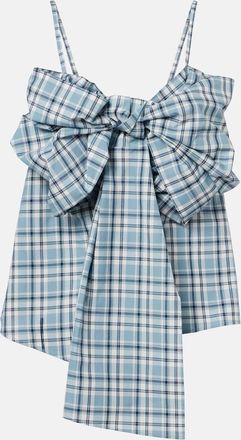 Acne Studios Top en coton &agrave; carreaux