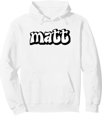 BDAZ Matt Graffiti Personalisierter Name Schwarz Wei&szlig; Schriftzug Pullover Hoodie