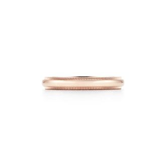 Tiffany & Co. Tiffany Classic Milgrain Ehering in 18 Karat Roségold, 3 mm breit - Size 7