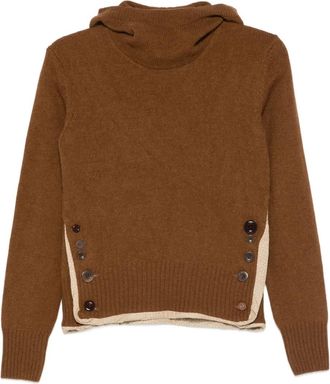 Undercover Pullover mit Kontrastdetail - Braun