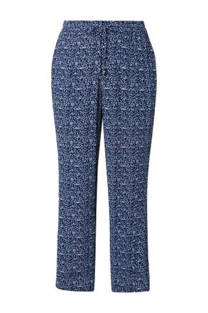 Ulla Popken Schlupfhose Hose Rose weites Bein Krepp Elastikbund