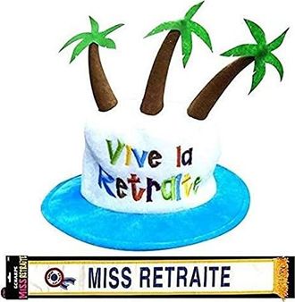 santa lucia Cadeau Femme 1 écharpe et 1 Chapeau Retraite R/CHA07-ECHB07