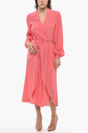 Stella McCartney Tunika aus Cr&ecirc;pe De Chine-Seide mit G&uuml;rtel und Applikationen Stella McCartney