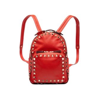 Valentino Sac &agrave; dos en cuir pr&eacute;-poss&eacute;d&eacute; - Femme - Pre-owned - Rouge - Taille: ONE Size