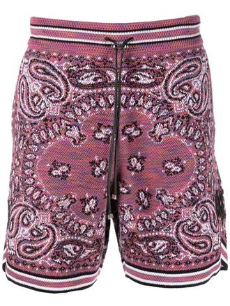 Amiri Joggingshorts mit Paisley-Print - Violett