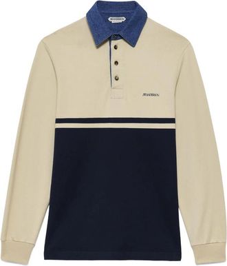 J.W.Anderson Denim-collar Colour-block Polo Shirt