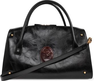 Versace Homme, Sacs, Noir, Taille: ONE Size Grand Sac Duffel Spacieux en Cuir