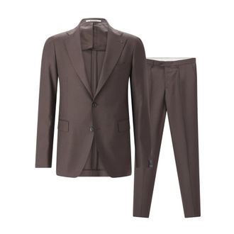 Tagliatore Einreiher Anz&uuml;ge - - Suits - Herren - Braun - L