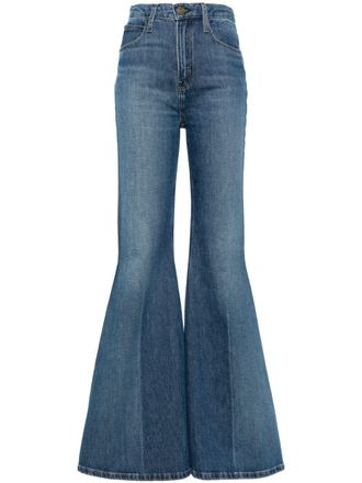 Frame Denim Schlagjeans mit hohem Bund - Blau