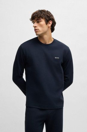 BOSS Pyjamaoberteil Waffle LS-Shirt
