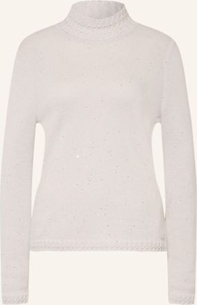 Marc Cain Pullover Mit Cashmere Und Pailletten grau