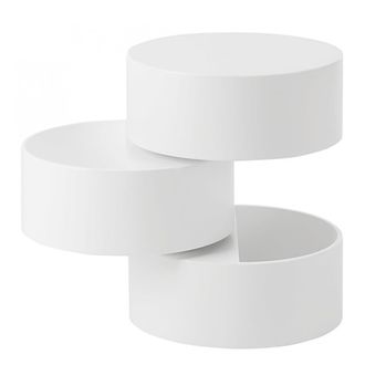 home24 Beistelltisch aus lackiertem MDF in Wei&szlig;, Kratzfeste Lackoberfl&auml;che mit technischer Plattenkonstruktion, Kompakte Ablagel&ouml;sung f&uuml;r Wohn- und Schlafr&auml;u